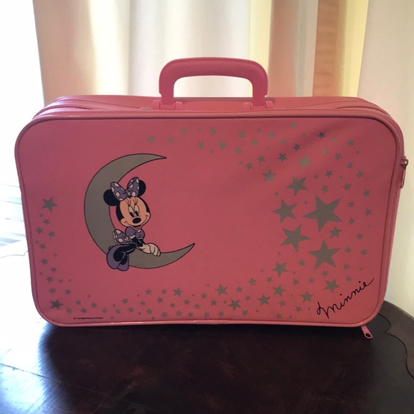 Disney | Other | Vintage Disney Pink Minnie Mouse Suitcase | Poshmark